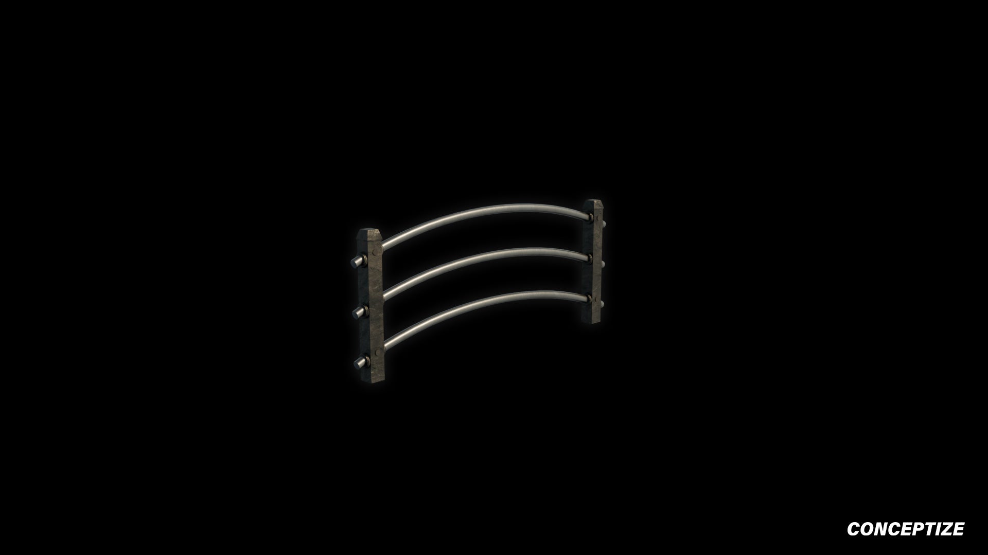 Korean street fence Seoul 3D model meticulously handcrafted PBR ...